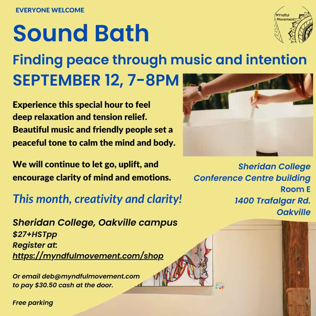 Sound Bath for Wellbeing of Body and Mind - Visit Oakville
